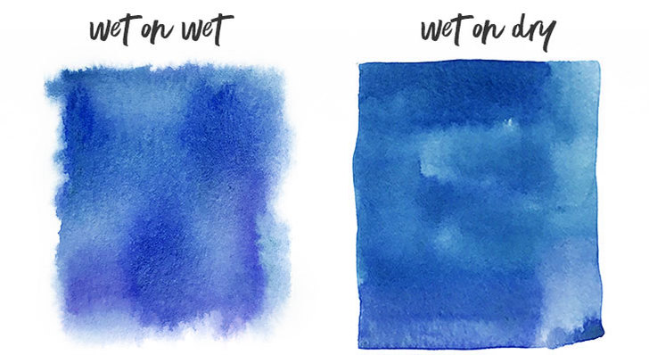 Watercolor wet on wet vs wet on dry – tutorial, tips & tricks ...
