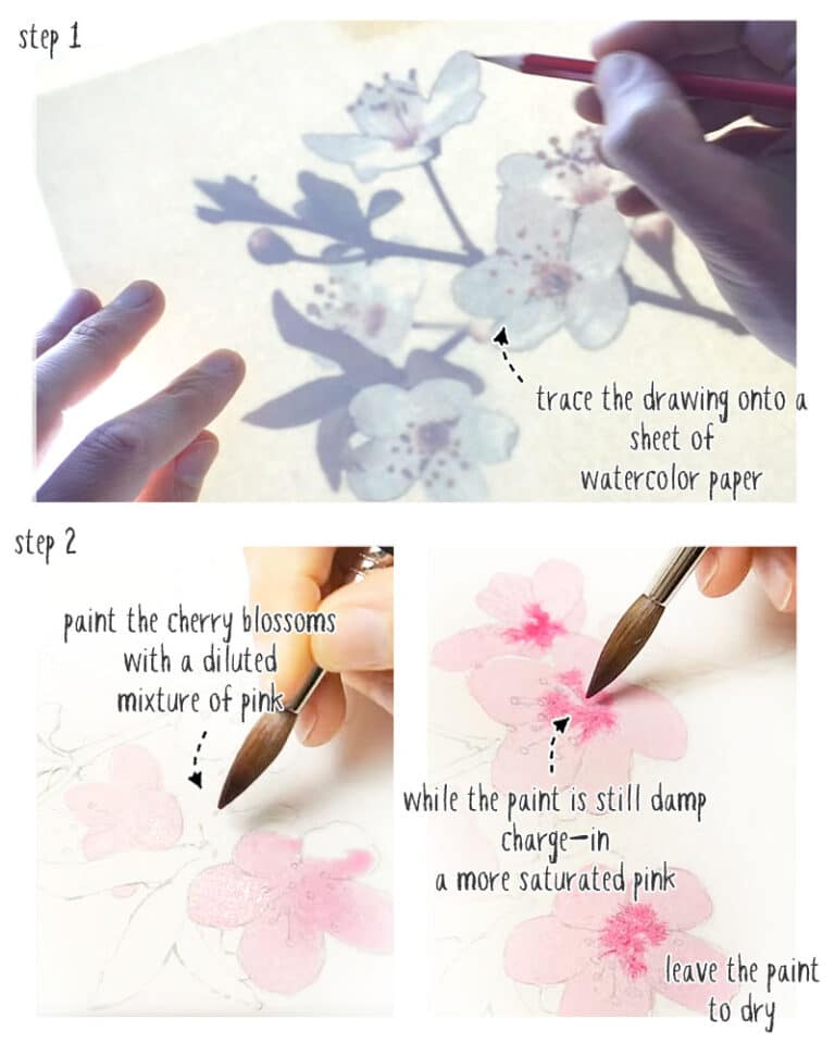How To Paint Watercolor Cherry Blossom (In 15 Minutes!)